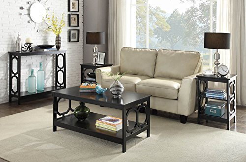 Convenience Concepts Omega 5 Tier Corner Bookcase, Black