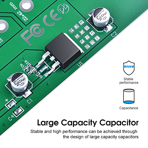 ELUTENG M.2 NGFF to SATA Adapter Card B Key/B & M Key SSD Converter NGFF M2 to 2.5 Inch SATA III Drivers for NGFF M.2 2280 2260 2242 2230 SSD (Not for M.2 NVME)