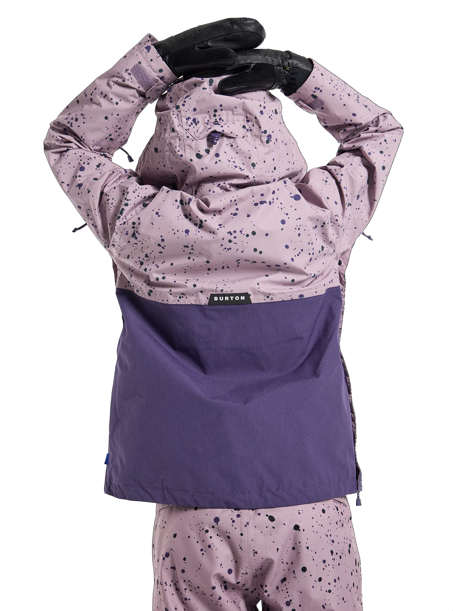 Burton Women's Standard Frostner 2L Anorak Jacket, Elderberry Spatter/Violet Halo, X-Small