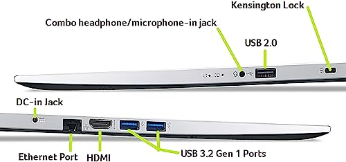 acer 2023 Newest Aspire 1 Slim Laptop, 15.6" FHD Laptop, Intel Celeron Dual-core Processor, 16GB RAM, 128GB eMMC,1-Year Microsoft 365 Personal Subscription,Student, Windows 11 Home S