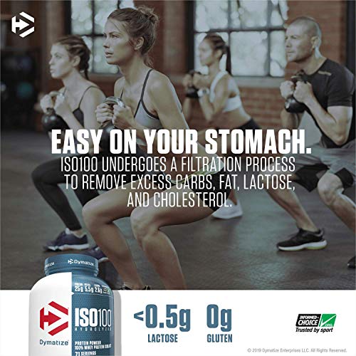 Dymatize ISO 100 Whey Protein Powder with 25g of Hydrolyzed, Chocolate, 1.6 Pound (Pack of 1), 25.6 Ounce