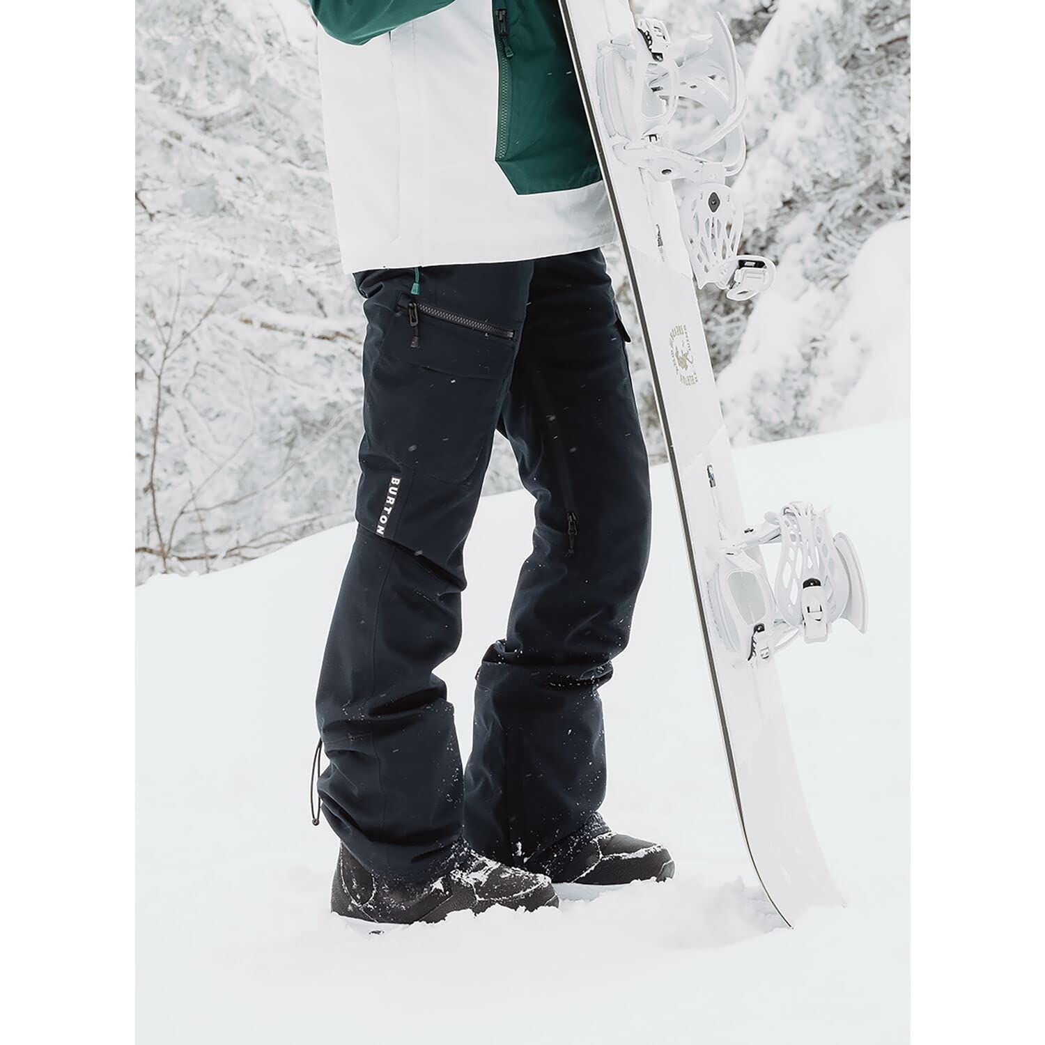 Burton Womens' Gloria 2L Waterproof Stretch Insulated Snow Pants (Standard, Large, True Black)