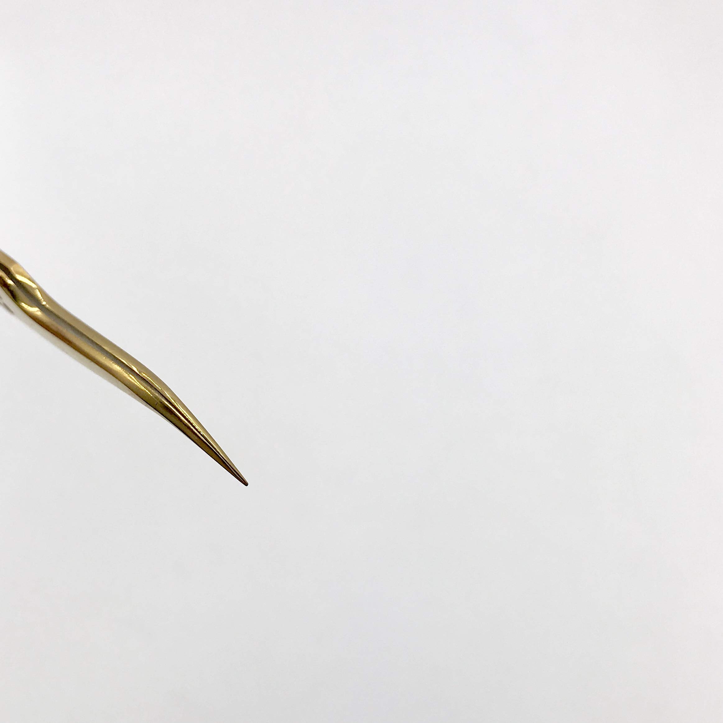 Tool Alement Japan Stainless Steel Plasma Coating 12cm Semi Curve Eyelash Tweezer G-JP12-8005