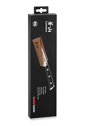 Cangshan TS Series 1020601 Swedish 14C28N Steel Forged 3.5-Inch Paring Knife and Wood Sheath Set