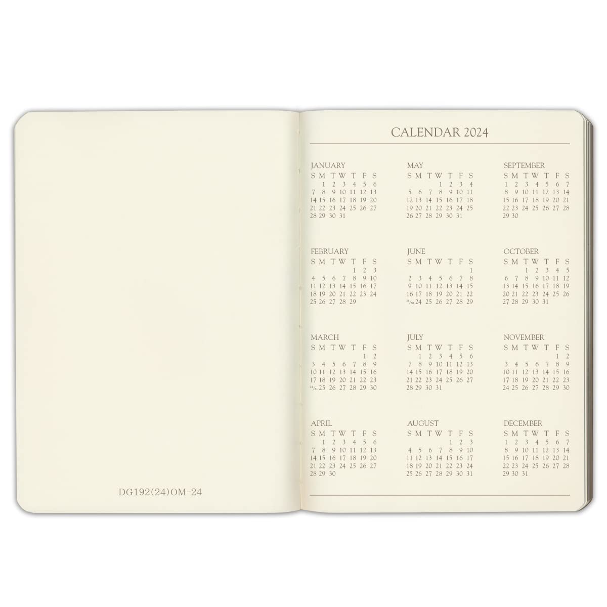 2024 Gallery Leather Academic Planner - Acadia Navy - 9x7"