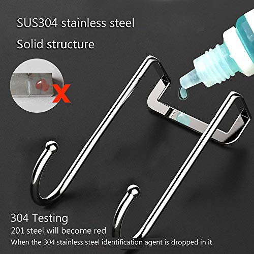 Dalanpa 1kuan Over Door Hook Heavy Duty Hooks for Hanging - Single Hook Loads up to 50lbs for Kitchen, Bathroom, Bedroom and Office - Pack of 3