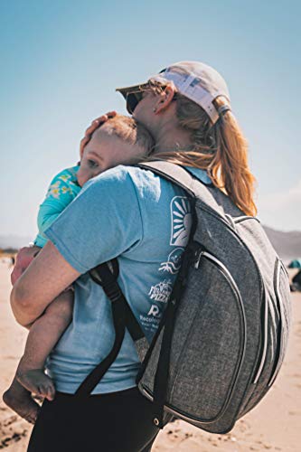 JOHAR Diaper Backpack, Travel Diaper Backpack with Changing Mat | Anti-Theft Travel Bag w/Insulated Bottle Pocket, Waterproof Pocket, Wipes Storage, Laptop Sleeve, Stroller Straps | Grey
