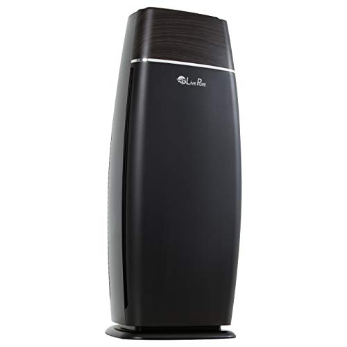 LivePure LP260TH-B Sierra Series True HEPA Digital Tall Tower Air Purifier for Home Captures Allergens, Smoke, Pollen, Mold, Dust Mites, Pet Hair, Energy Star Certified, Mahogany/Black