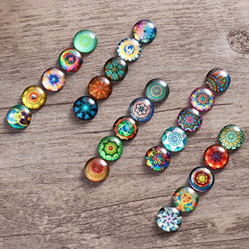 Dangle Earrings 200pcs Round Glass Mosaic Tiles Mixed Mosaic Glass Pieces for DIY Crafts Jewelry Making 10mm Bracelets Beads
