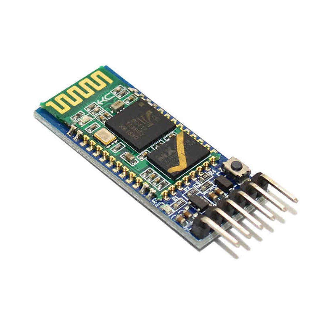 HiLetgo 2pcs HC-05 Wireless Bluetooth RF Transceiver Master Slave Integrated Bluetooth Module 6 Pin Wireless Serial Port Communication BT Module for Arduino