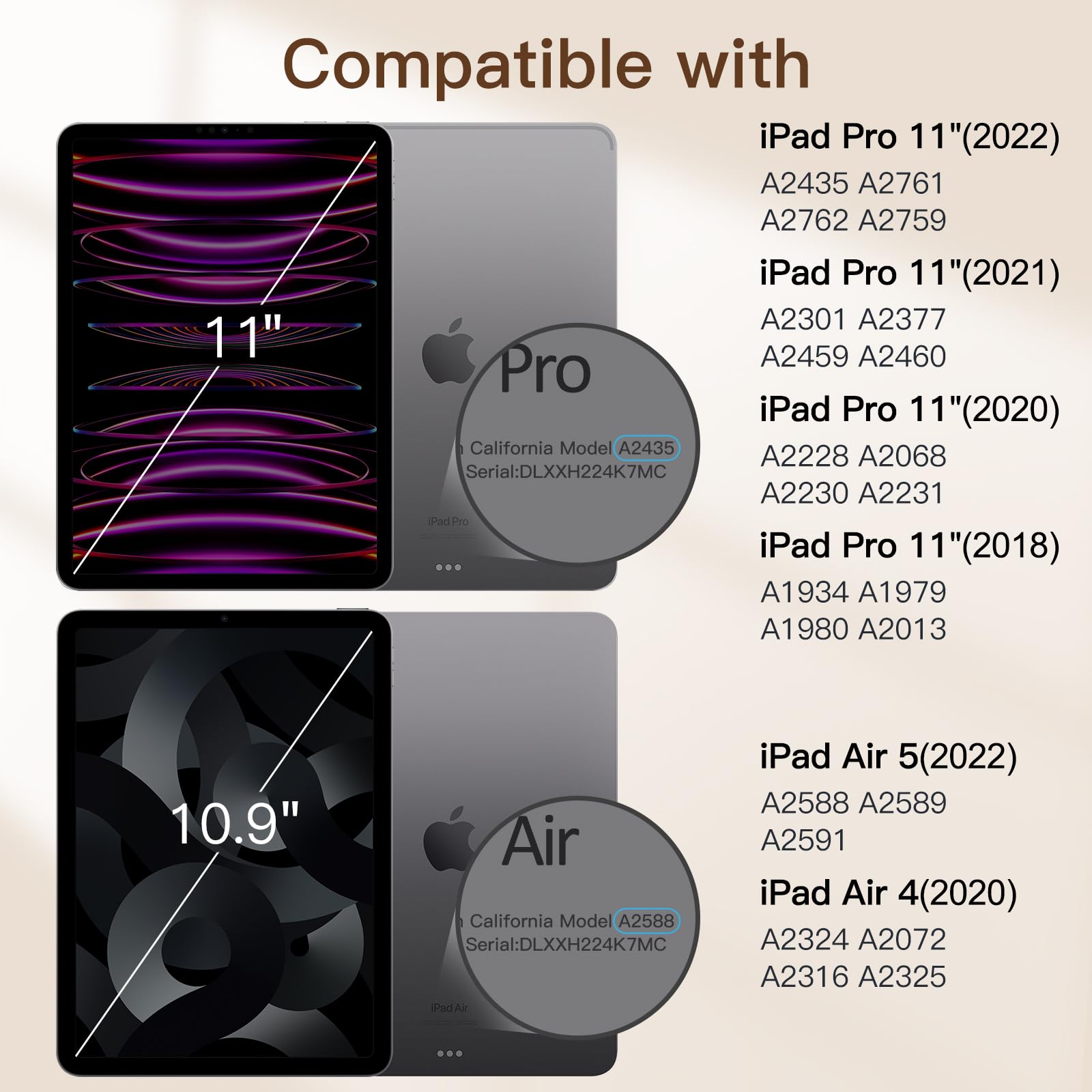 JETech Magnetic Case for iPad Pro 11 Inch (2022/2021/2020/2018 Model), and iPad Air 5/4 (10.9-Inch 2022/2020), Support Pencil 2nd Gen Charging, Magnetic Attachment (Black)