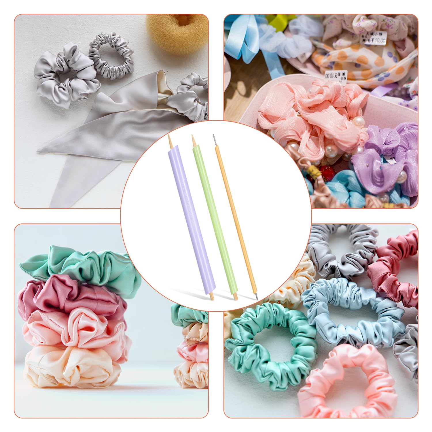 3pcs Quick Turn Fabric Set, Tube Turners for Sewing Threading Fabric Tube Turners Multifunctional Fast Turning Tool for Sewing Knitting DIY Crafts, 3 Sizes