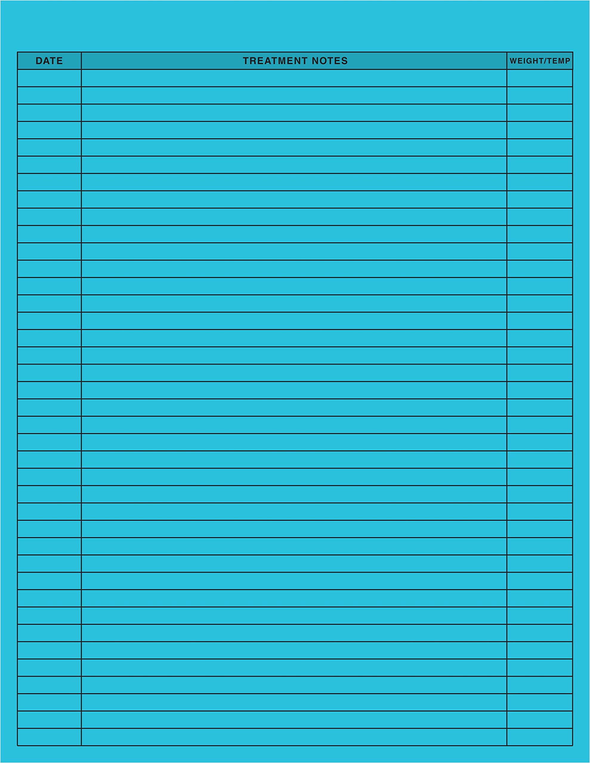 Tabbies Veterinary Canine Medical Record Form, Blue, 2-Sided, Heavy 100lb Stock, 8-1/2" W x 11" H, 250 Per Pack (V-CF100)