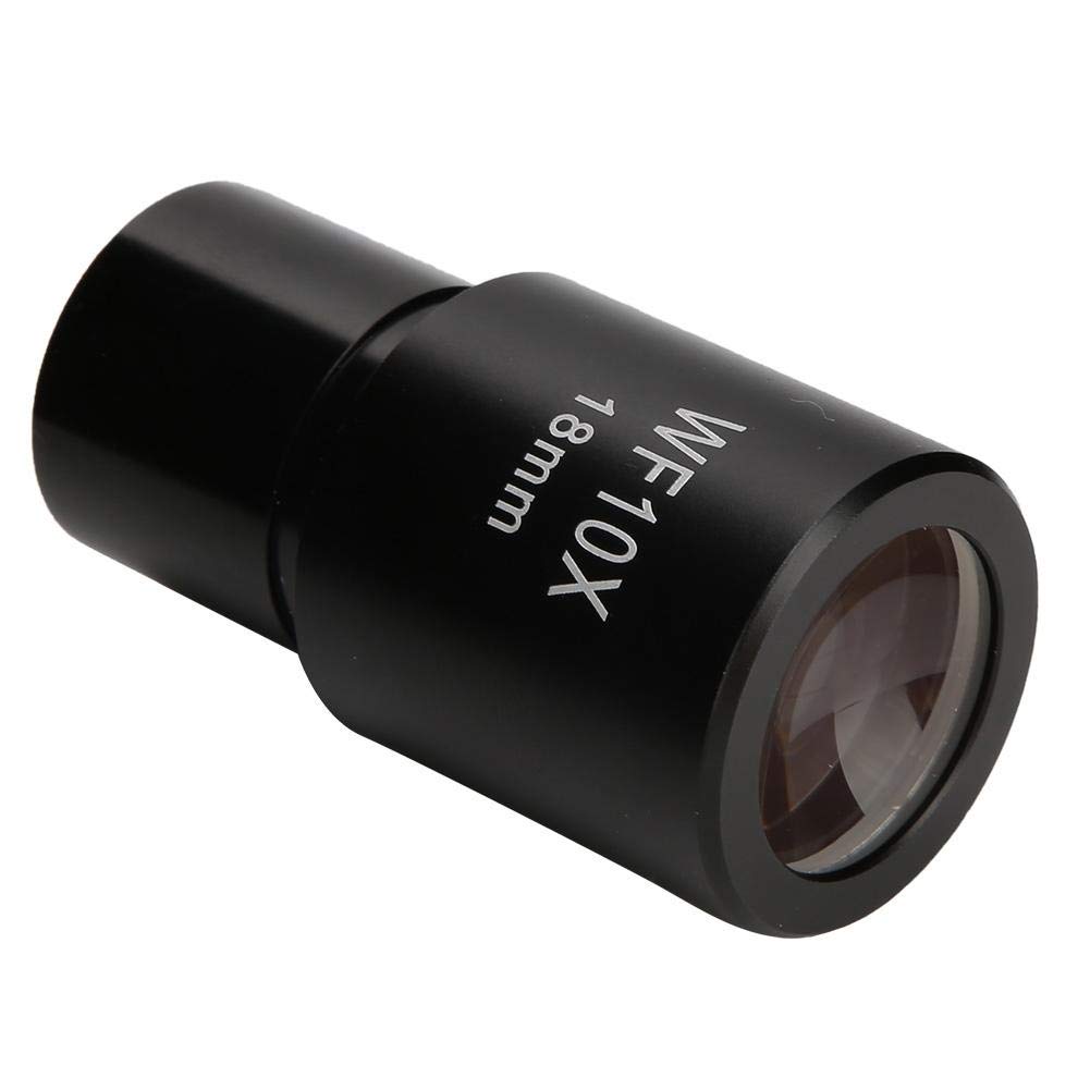 Eyepiece, WF10X/18mm Lenses Biological Microscope Wide-Angle Eyepiece Optical Lenses with Scale for Biological Microscopes