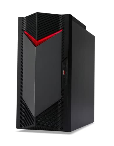 Acer Nitro 50 N50-650-UR12 Gaming Desktop | 13th Gen Intel Core i5-13400F 10-Core Processor | NVIDIA GeForce RTX 3050 | 16GB 3200MHz DDR4 | 1TB PCIe Gen 4 SSD | Intel Wi-Fi 6E AX211 | Windows 11 Home