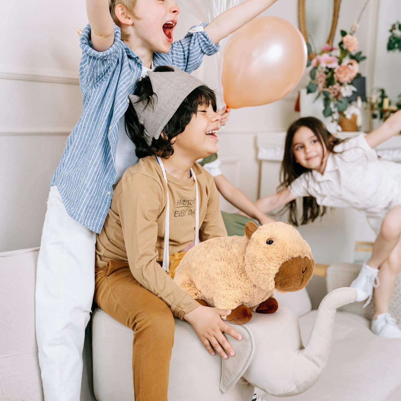 Adorlynetty Plushies Capybara Stuffed Animal Cute Capybara Plush Soft Capybara Plushie Pillows Collection for Kids(9Inch)