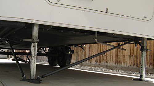 Best Stabilizer System for 5th Wheel, and Travel Trailers Without Auto Leveling - 4 Foot Plates- Item B, Up to 95% Movement reductionl