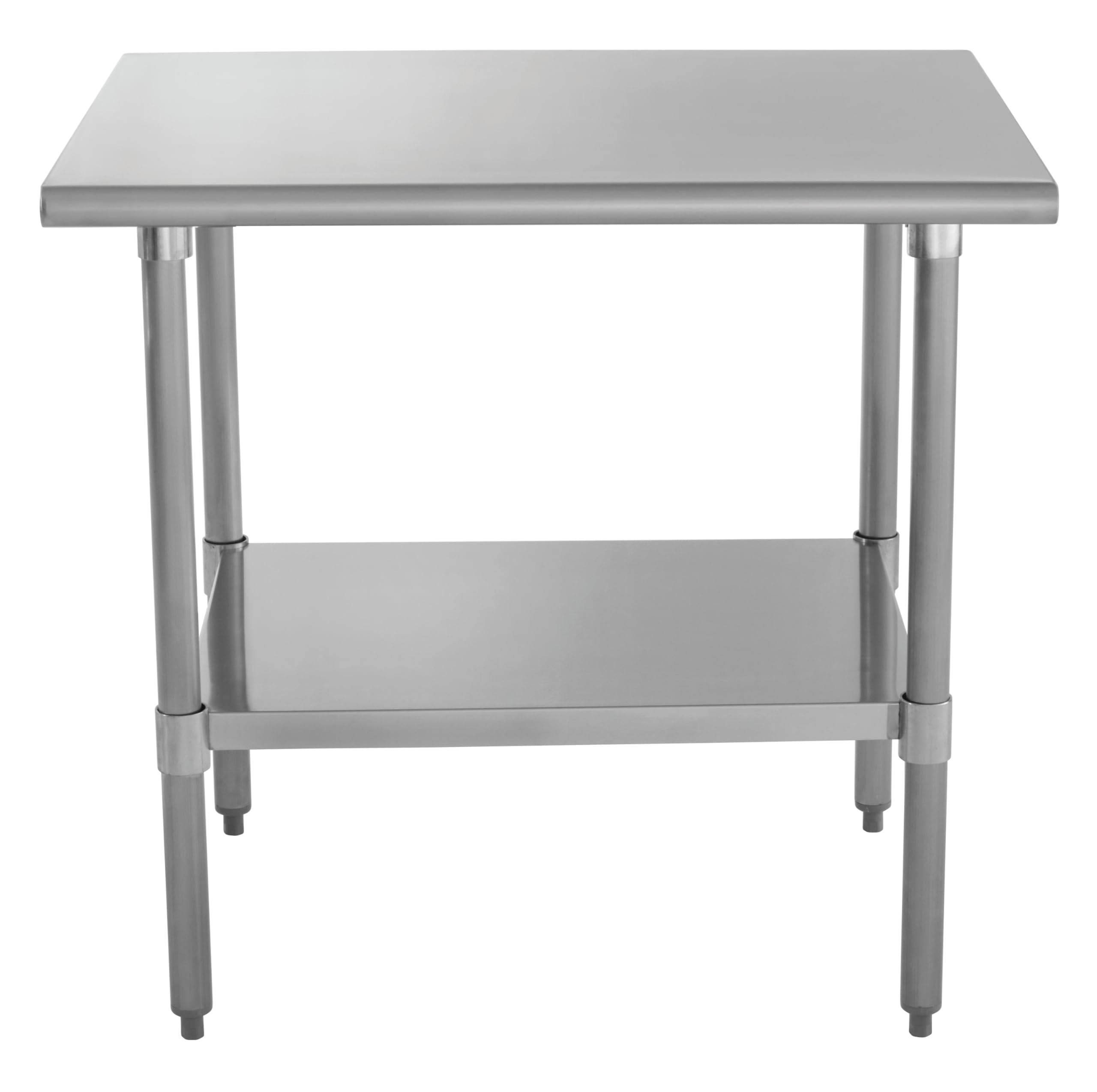 Kratos Stainless Steel Kitchen Prep Table 24" Dx30 W with Undershelf, NSF Worktable for Restaurants - 18ga/430SS (28W-056)
