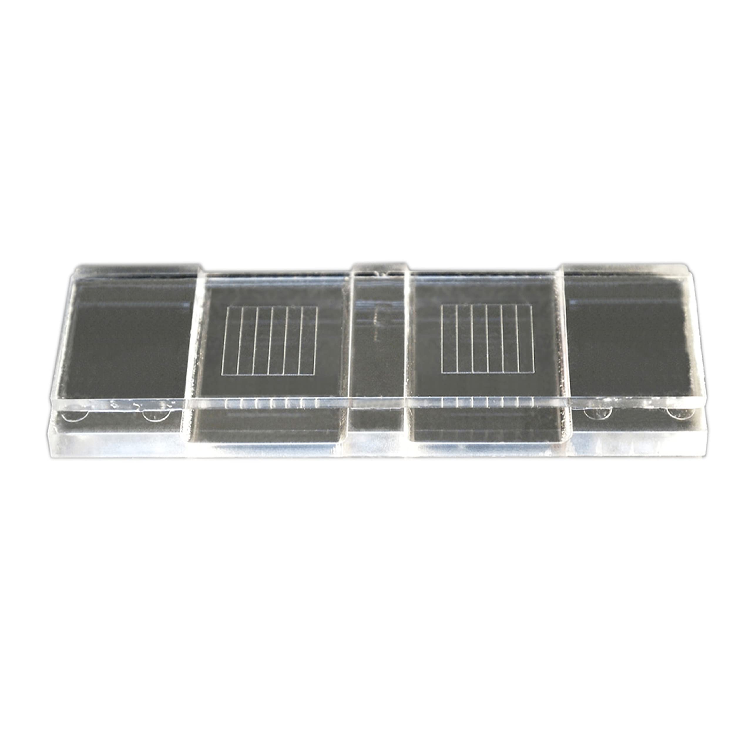 The Original Two-Chamber Opaque McMaster Counting Vet Slide by Chalex, Fecal Sample Worm Egg EPG Count for Parasites in Horses Sheep Cattle and Goats, for Veterinarian and Farm