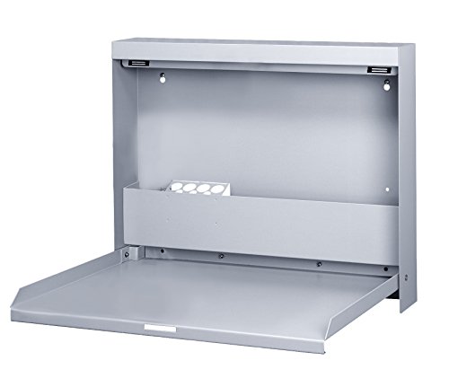 Datum Storage WallWrite Fold up Desk With Standard and Non-Locking, Tan Metallic