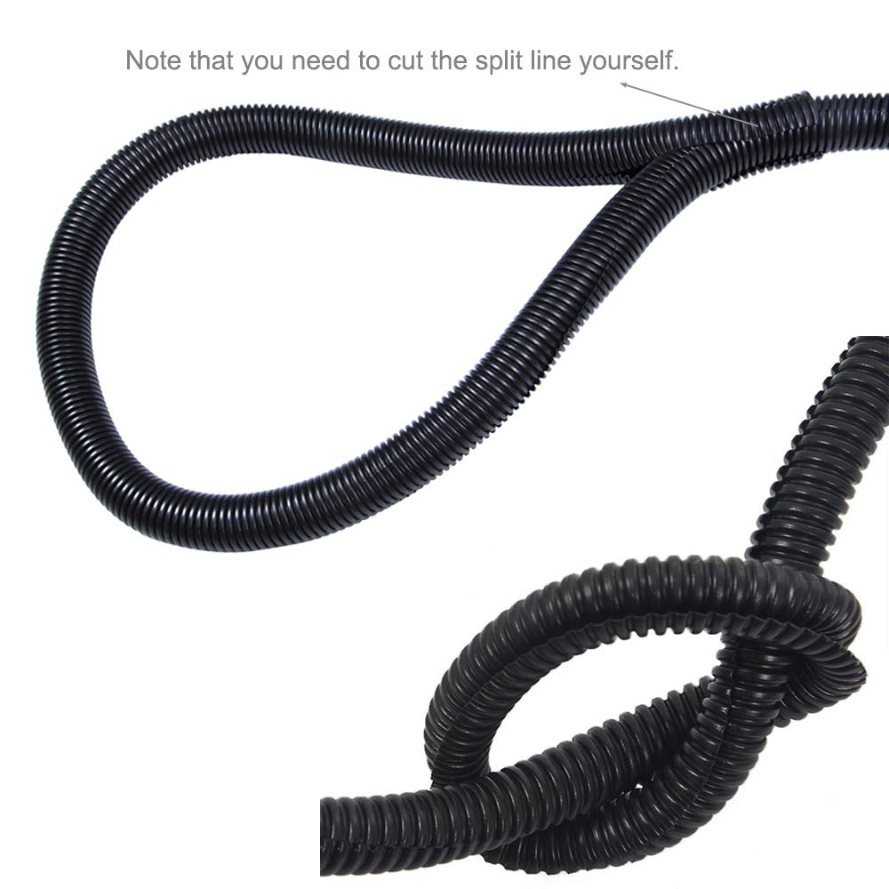 PIVBY 30 ft Dog Cat Cord Protector Wire Loom Tubing Protect Electric Wires Chewing from Rabbits, Cats and Other Pets - Efficiently manages Open Cables
