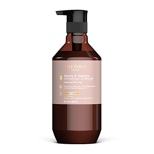 Theorie Marula and Seaberry Smoothing Conditioner - Smooth & Tame - Sulfate Free - Suited for Frizzy & Unruly Hair - Protects Color and Keratin Treated Hair, Pump Bottle 400mL