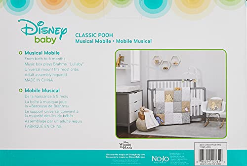 Disney Winnie The Pooh Classic Pooh Ivory, Sage, Butter Musical Mobile with Hunny Pot and Bees, Ivory, Sage, Butter, Brown