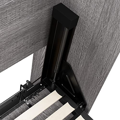 Bestar Pur Queen Murphy Bed and 2 Shelving Units, 115-inch Space-Saving Wall Bed with Storage