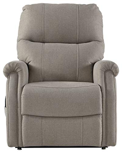 Signature Design by Ashley Markridge Modern Electric Power Lift Recliner for Elderly, Gray