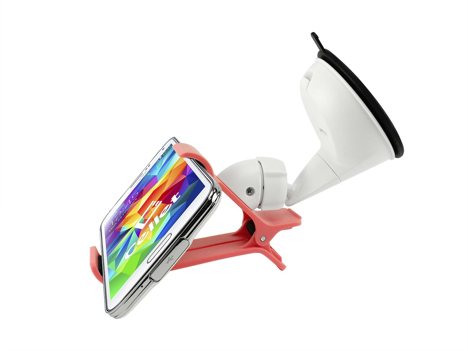 Car Windshield or Dashboard Mount Phone Holder, Suction Cup Mount on Clean Surface Compatible for iPhones Samsung Galaxy Moto Google Pixel Google Map Navigation