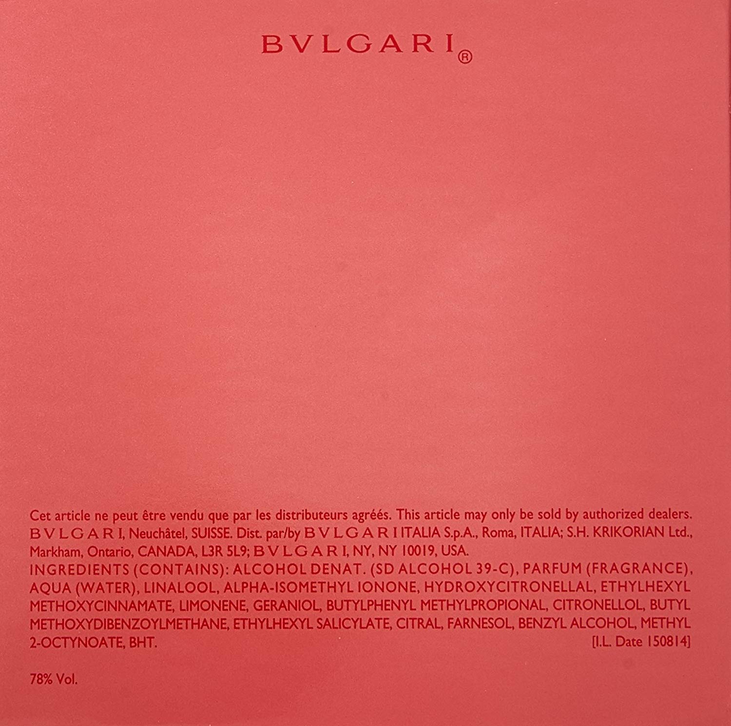 Bvlgari Omnia Coral Eau de Toilette Spray for Women, 2.2 Fluid Ounce