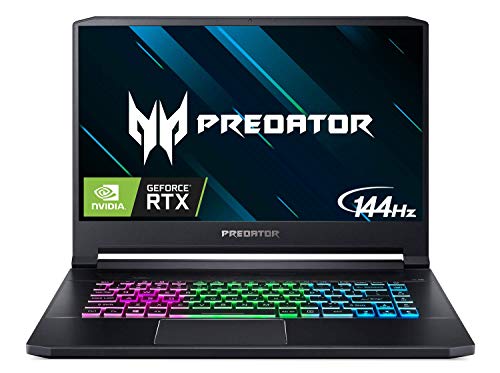 Acer Predator Triton, Gaming Laptop, Core i7-8750H, GeForce RTX, Max-Q, 15.6 inches FullHD 144Hz, 16GB , 512GB PCIe SSD (Renewed)