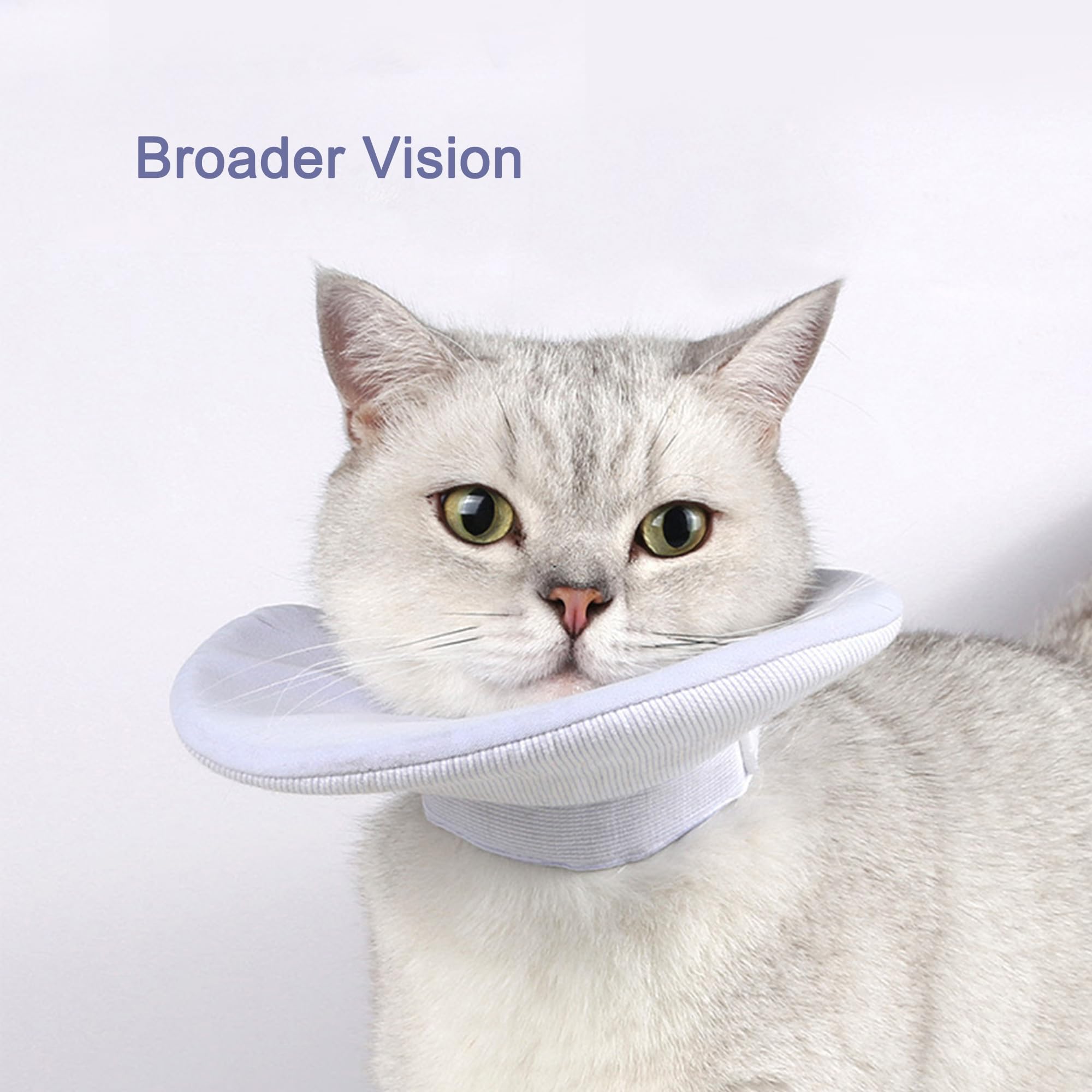Cat Recovery Collar Soft,Cat Cone Collar Alternative,Neck Cone for Cat After Surgery, Elizabethan Collar for Cat Kitten Puppies (L)