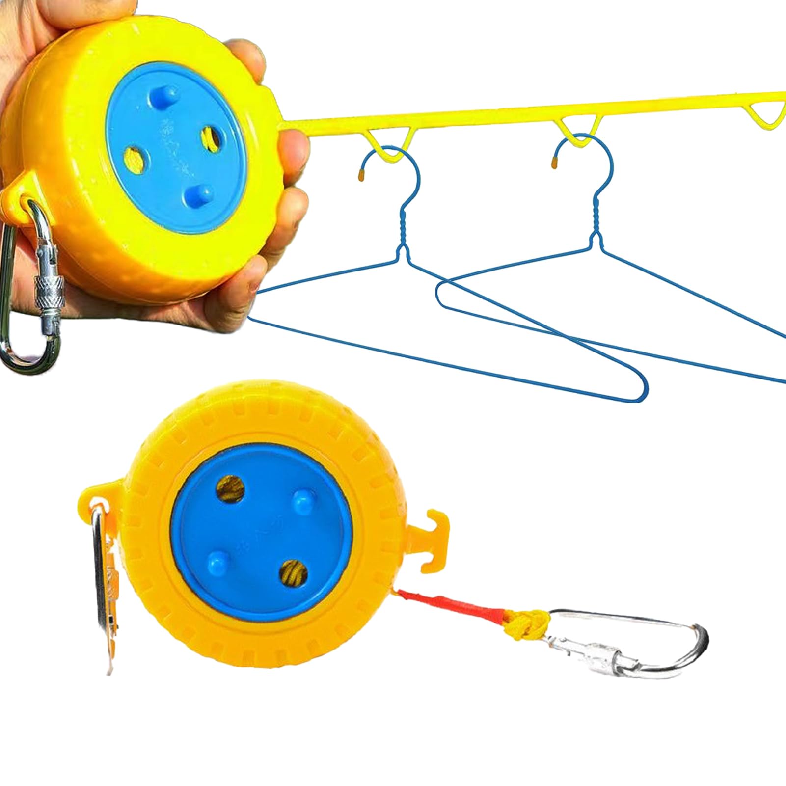 Retractable Clothesline, 26 Feet Portable Clothesline,Clothes Line Retracting Indoor,Travel Hotel Camping 、Cruise Ship、 Backyard 、Outdoor/Indoor,Fv Clothesline,with Windproof Hanging Hole(1 Piece)