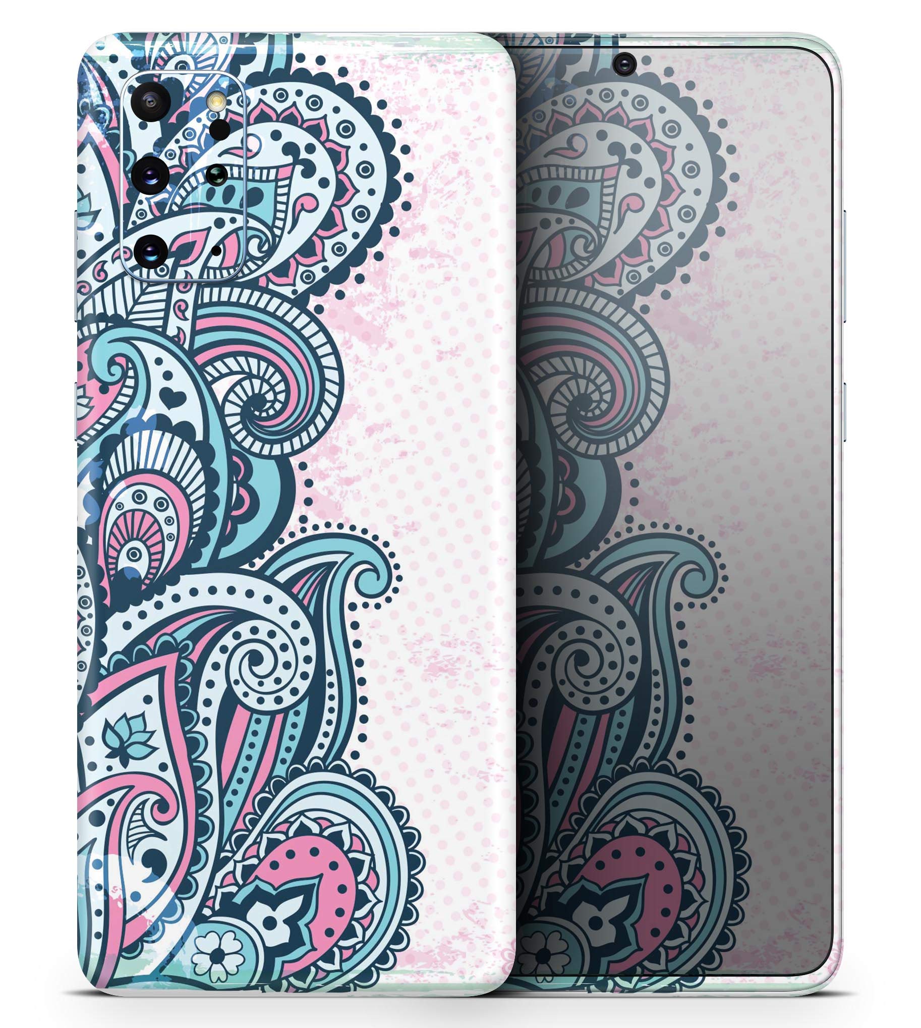DesignSkinz Colorful Ethnic Sprouts Protective Vinyl Decal Wrap Skin Cover Compatible with The Samsung Galaxy S20 (Screen Trim & Back Glass Skin)