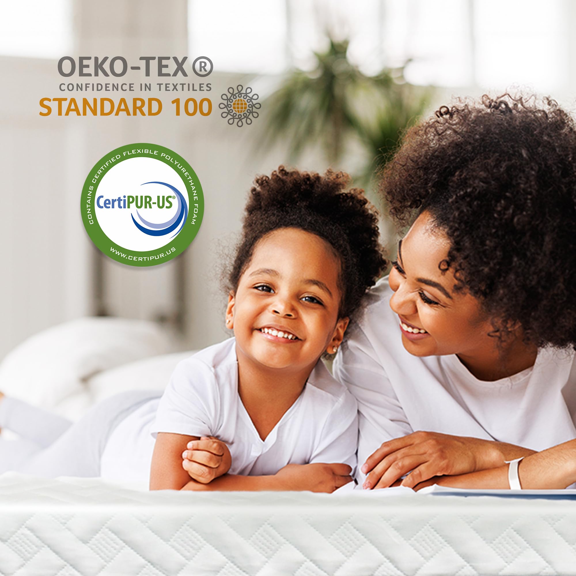 Colvay 3 Inch Gel Memory Foam Mattress Topper King Size for Back Pain, Cooling Mattress Pad Bed Topper with Removable and Washable Bamboo Cover, CertiPUR-US & Oeko-Tex Certified β White