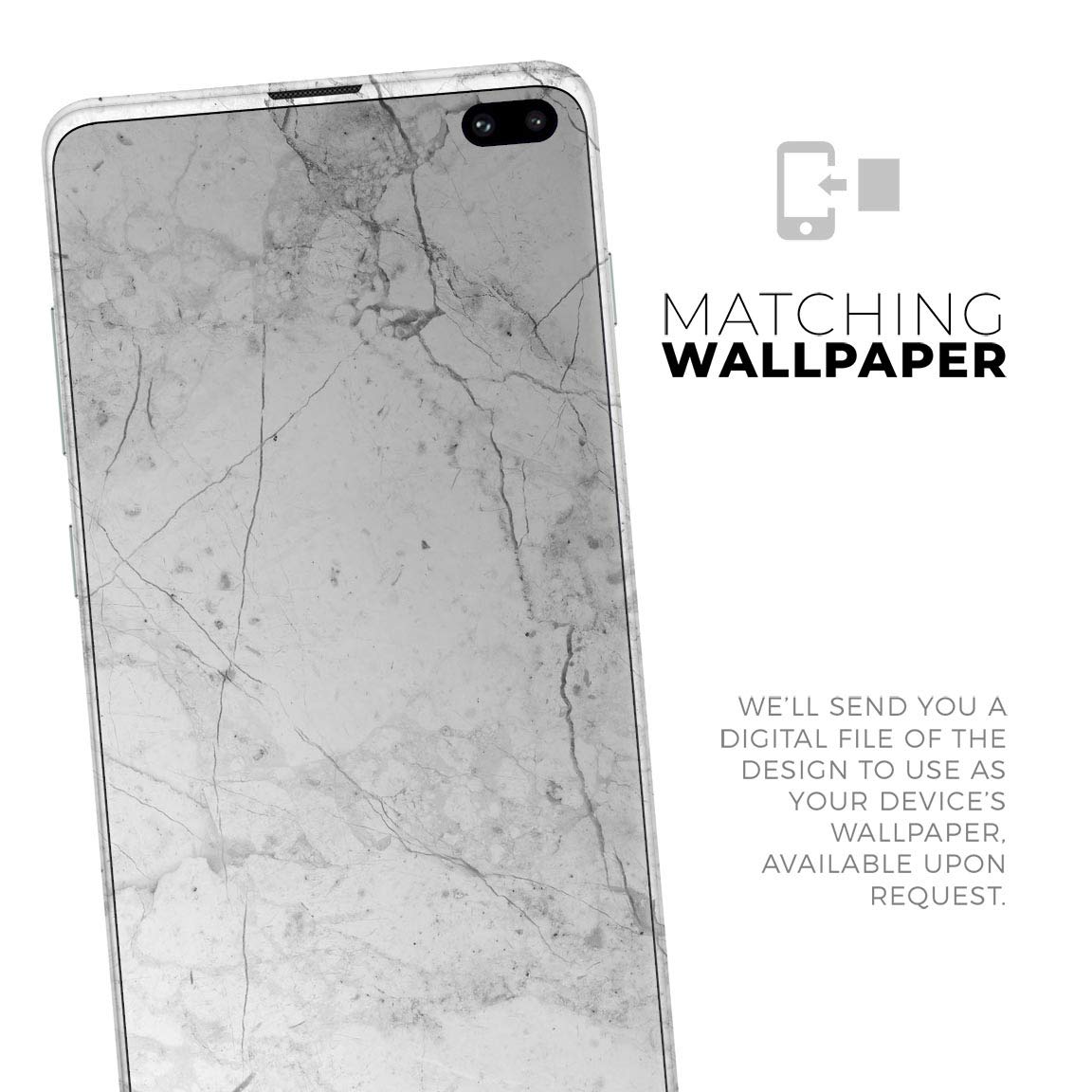 DesignSkinz Cracked Marble Surface 2 Protective Vinyl Decal Wrap Skin Cover Compatible with The Samsung Galaxy S20 (Screen Trim & Back Glass Skin)