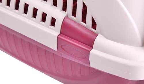 Choco Nose Travel Kennel Set - Durable Top Load Pet Carrier/Crate for Animals Under 12 Lb, Small Dogs/Puppy/Cat/Rabbit- Includes Patented No Drip Water Bottle, Portable Water Bottle + Food Bowl, Red