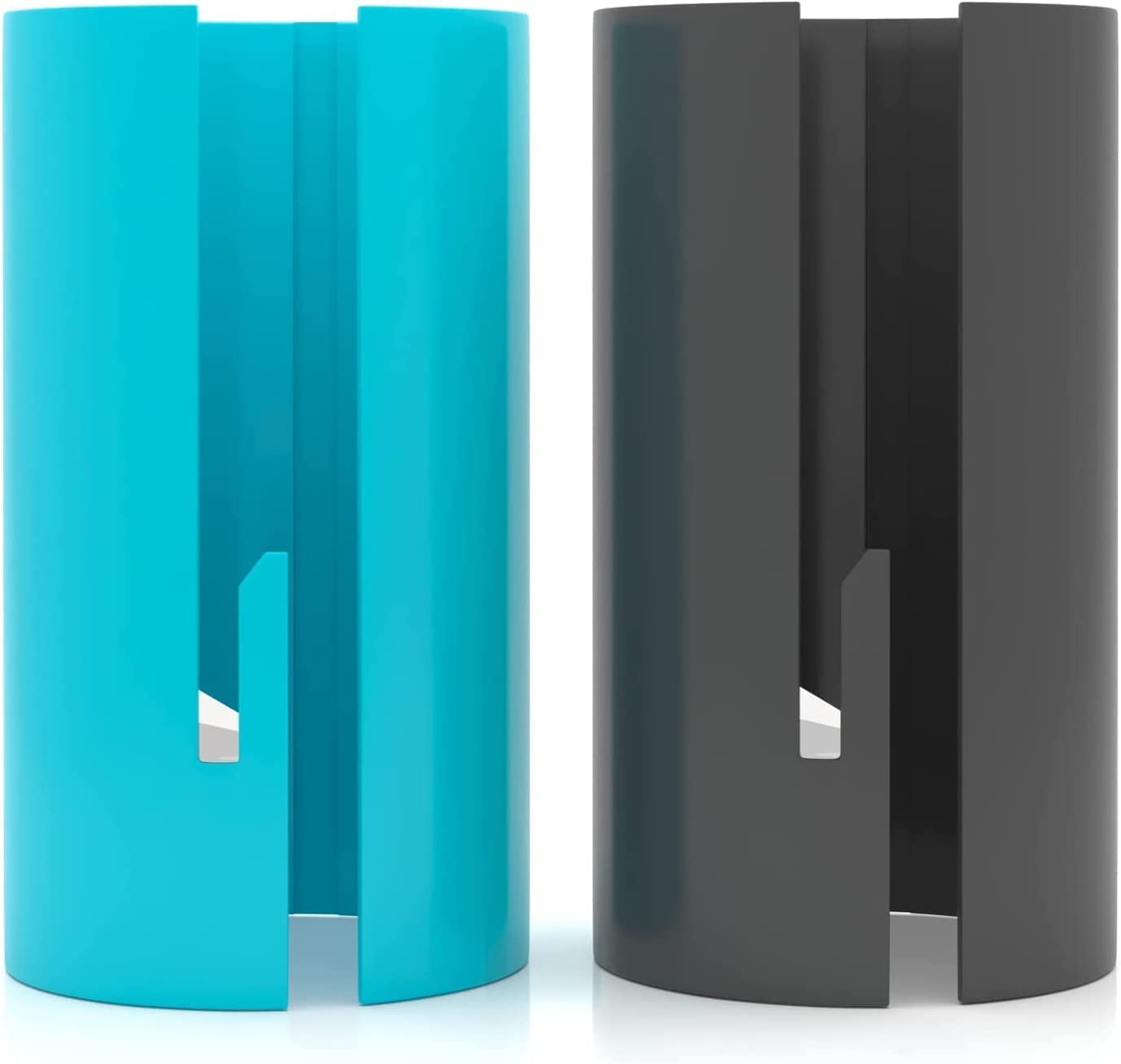 2PCS Christmas Wrapping Paper Cutter Tool Tube, Gift Wrap Cutter, Storage Rack and Dispenser with Embedded Blade, Round Lip, Safer and Easier Cutting