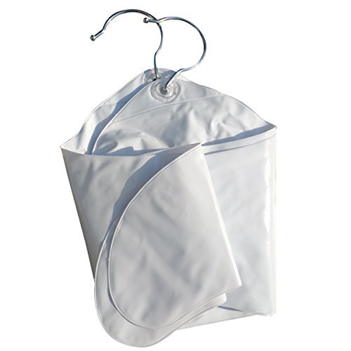 Coralpearl Inflatable Hanger Travel X 4, White Round Shoulder, Portable Folding Clothes Drying Rack in Metal Hook,Space Saving Coat Storage Set Non Slip Foldable for Home Car Camping Indoor Outdoor