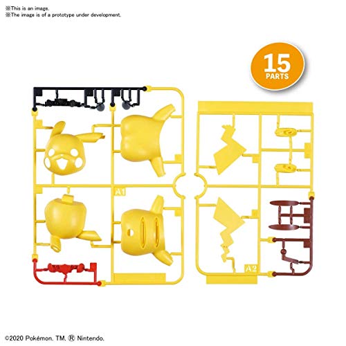 Bandai Hobby Pokemon Model Kit Set of 6 - Pikachu, Rowlet, Piplup, Charmander and More