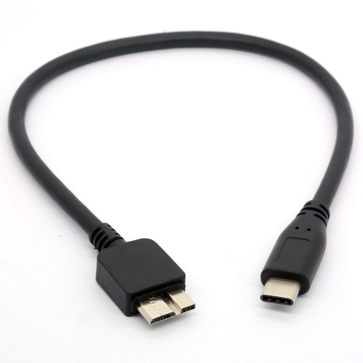 GLHONG USB C to Micro USB Cable, USB 3.1 Type C to Micro B (Micro USB) for WD My Passport HDD Hard Disk (30 cm)