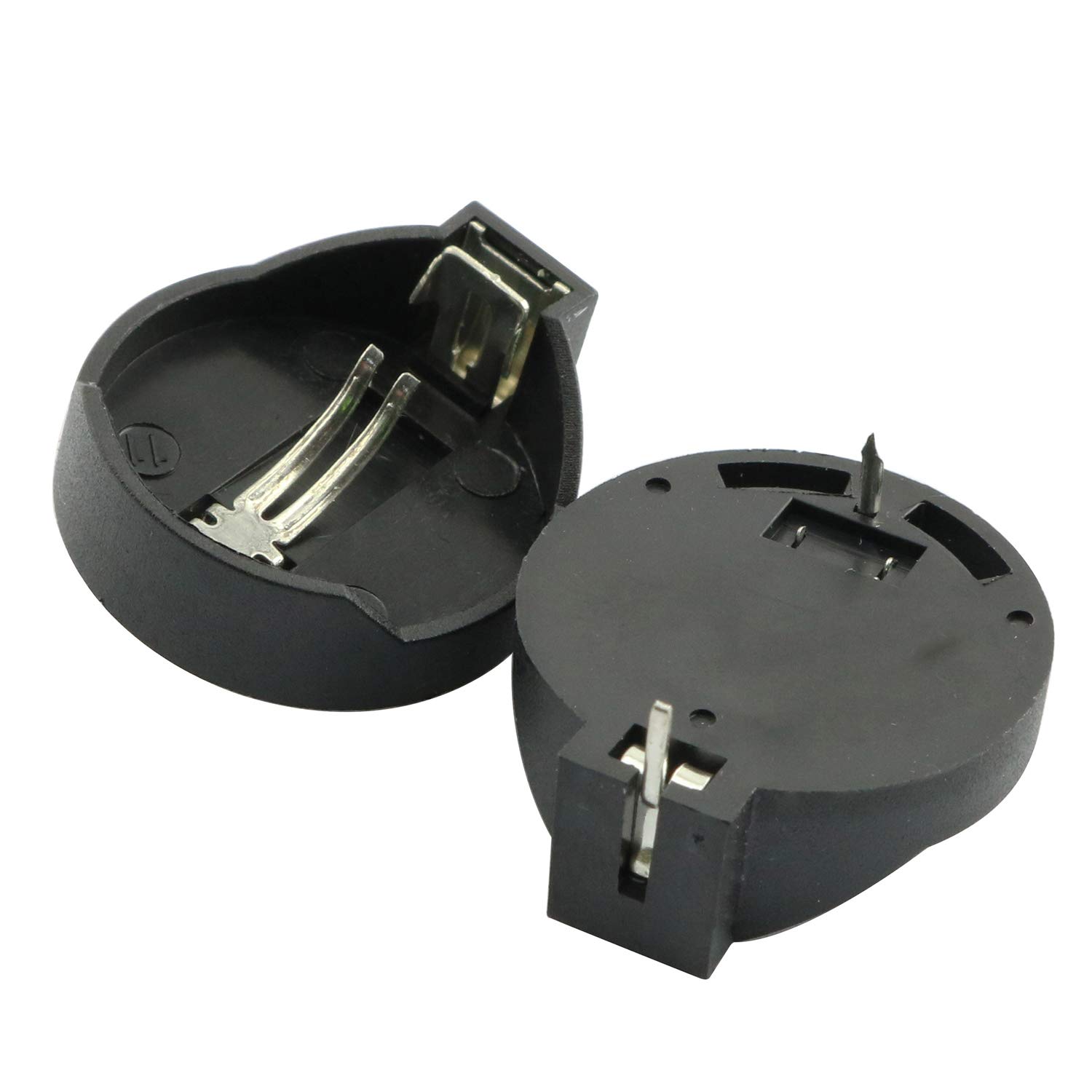 RuiLing 10-Pack Black 3V 2032 Battery Holder Button Coin Cell Case CR2032 CR2025 CR2016