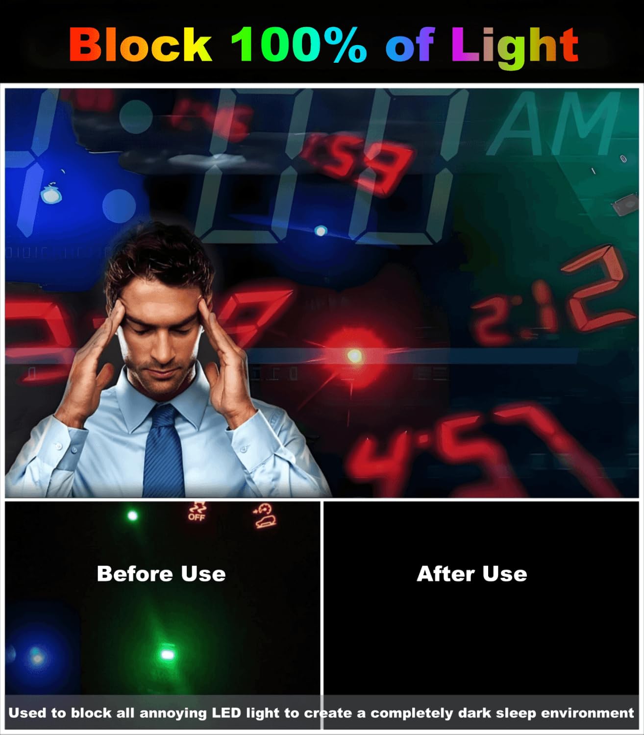 Blackout Tape 1.2 inch x 66 Feet Dark Masking Stickers to Blocking100% of Light, LED Cover Shading Tape for Windows, Electronics, Blinds, Aquarium, Indicator, LCD, Routers, Lamp Strips, Dimming Sheet