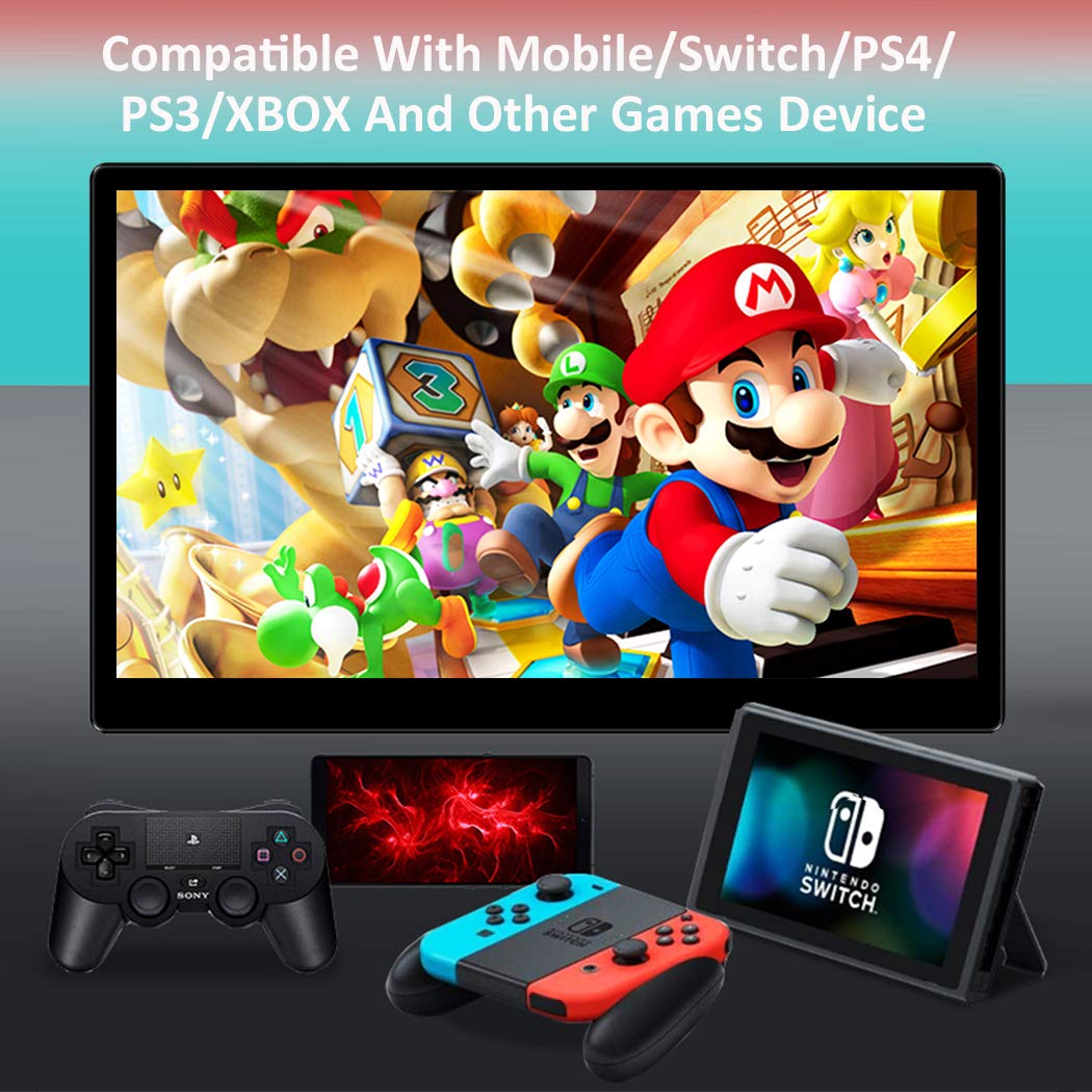 USB Touchscreen Portable Monitor,11.6" 1080P FHD IPS Display,USB C/HDMI Video Input, HDR,Ultra Slim,Bulit in Speakers, Aluminum Bezel with Angle Ddjustable Stand