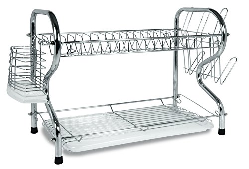 Better Chef, 16-Inch, Chrome Plated, R-Shaped, Rust-Resistant, 2-Tier Dishrack