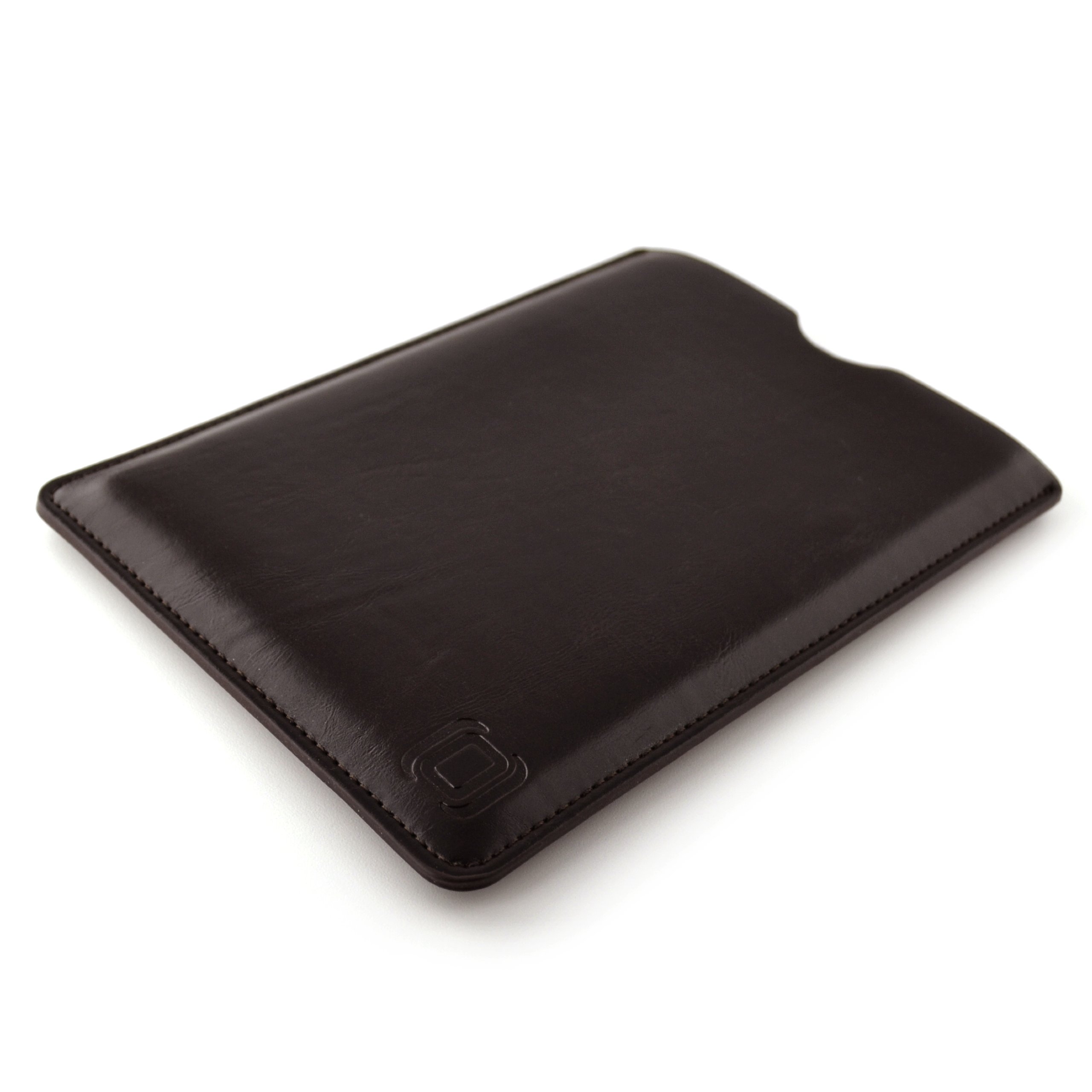 Dockem Executive Sleeve for iPad Mini 6, 5, 4, 3, 2, 1: Premium Synthetic Leather Tablet Case: Slim, Microfiber Lined, Professional, Protective Cover (Dark Brown)