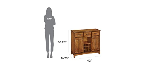 Buffet of Buffets Cottage Oak with Wood Top by Home Styles, Large Server with Cottage Oak Wood Top