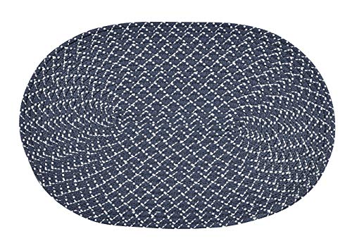 Better Trends Sunsplash Braid Collection is Durable and Stain Resistant Reversible Indoor Outdoor Area Utility Rug 100% Polypropylene in Vibrant Colors, 20" x 30" Oval, Galaxy