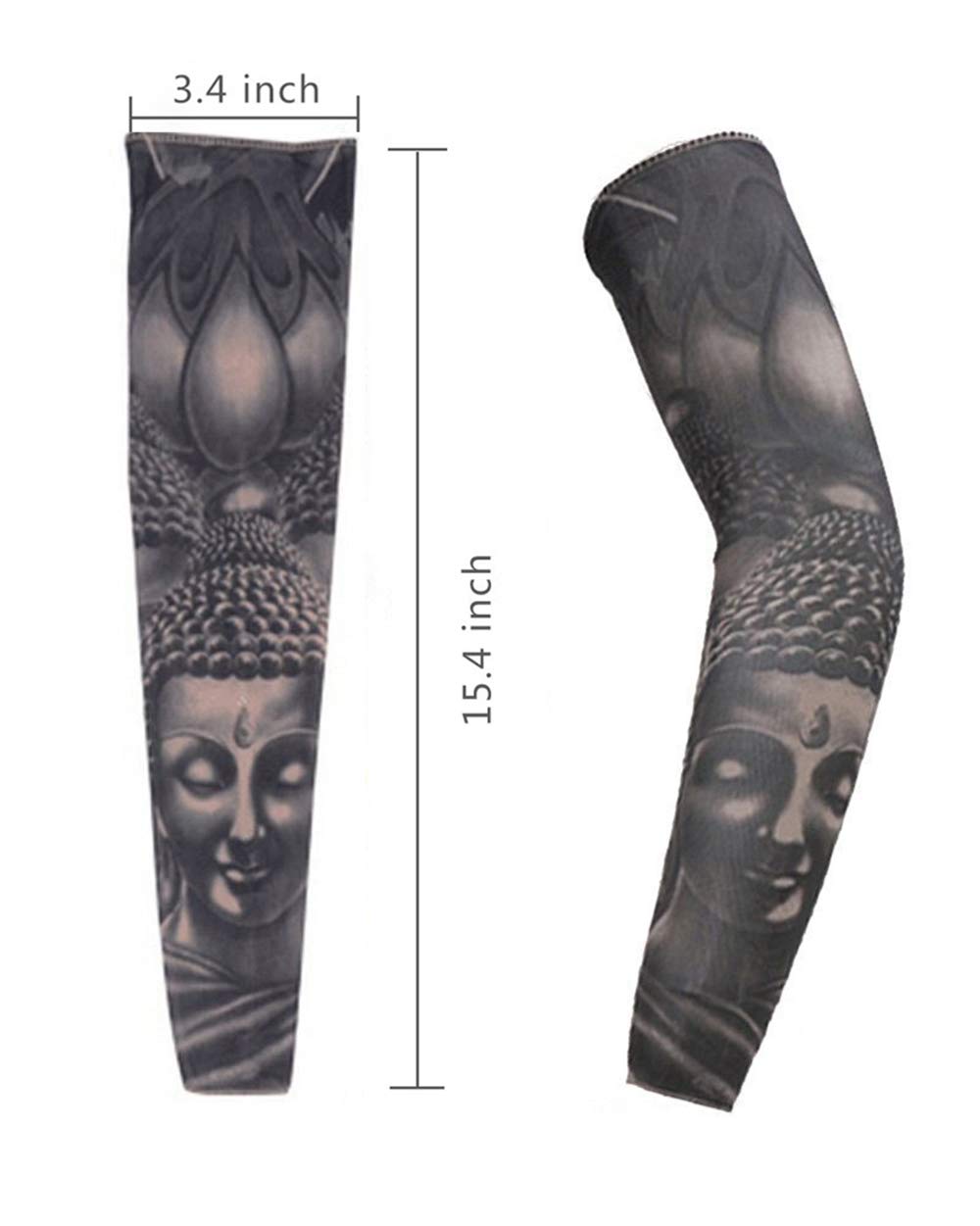 Satisfounder 10 PCS Arts Temporary Tattoo Arm Sunscreen Sleeves Fake Tattoo Cover Up Sleeves